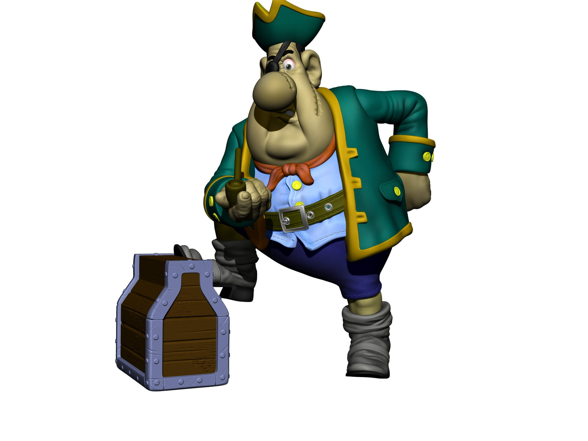 Billy Bones From "Treasure Island" - 3D Model by naeem32