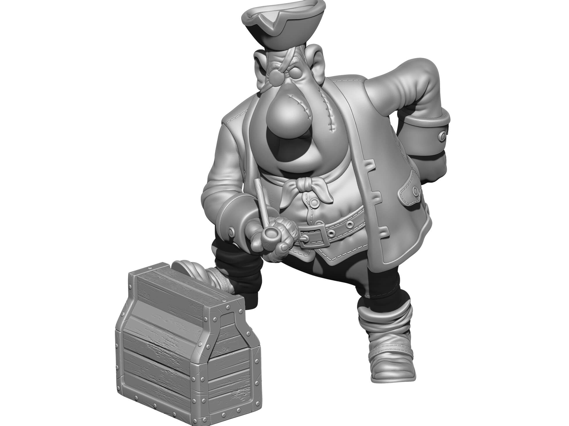 Billy Bones From "Treasure Island" - 3D Model by naeem32