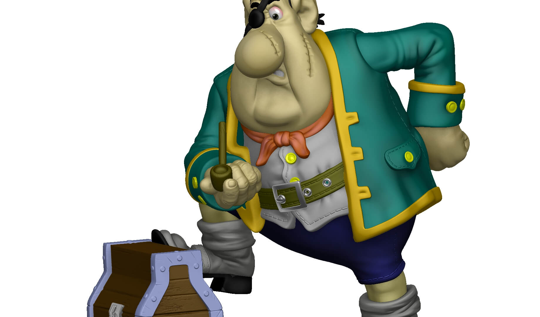 Billy Bones From "Treasure Island" - 3D Model by naeem32