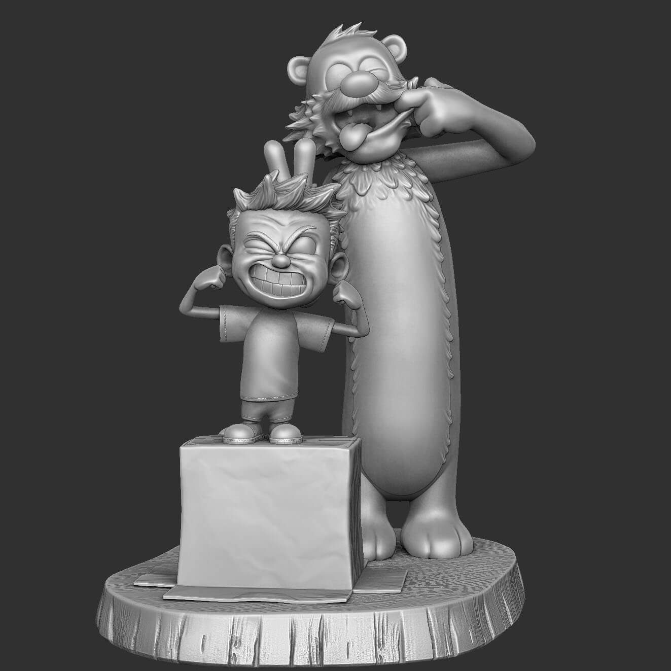Calvin and Hobbes for 3D Printing by naeem32