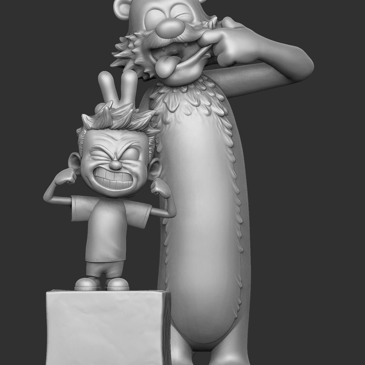 Calvin and Hobbes - 3D Model by naeem32