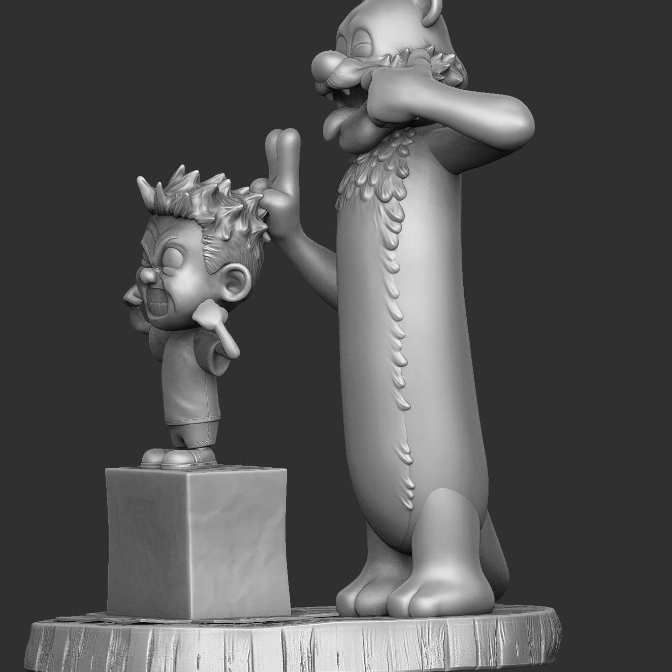 Calvin and Hobbes - 3D Model by naeem32