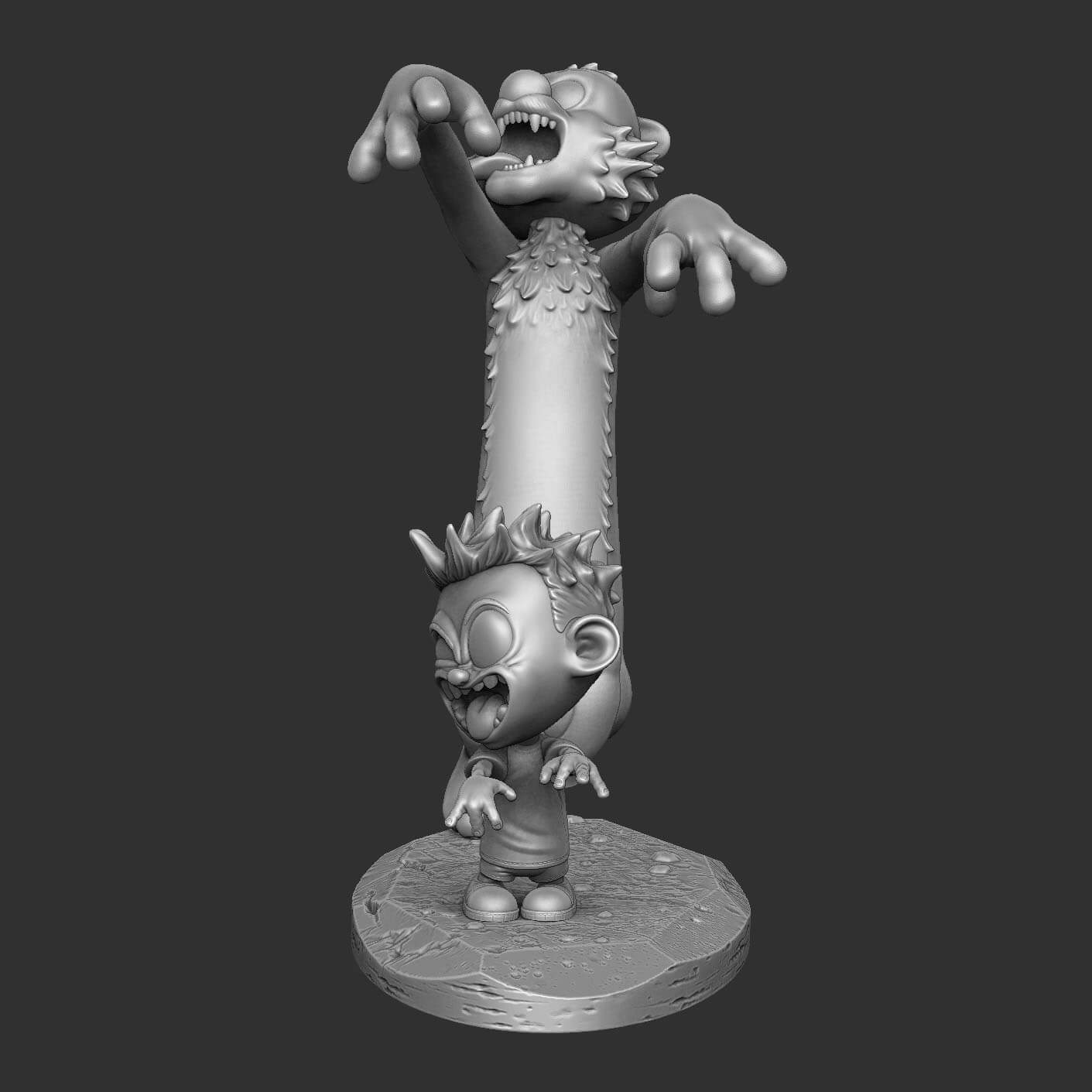 Calvin and Hobbes Zombie - 3D Model by naeem32