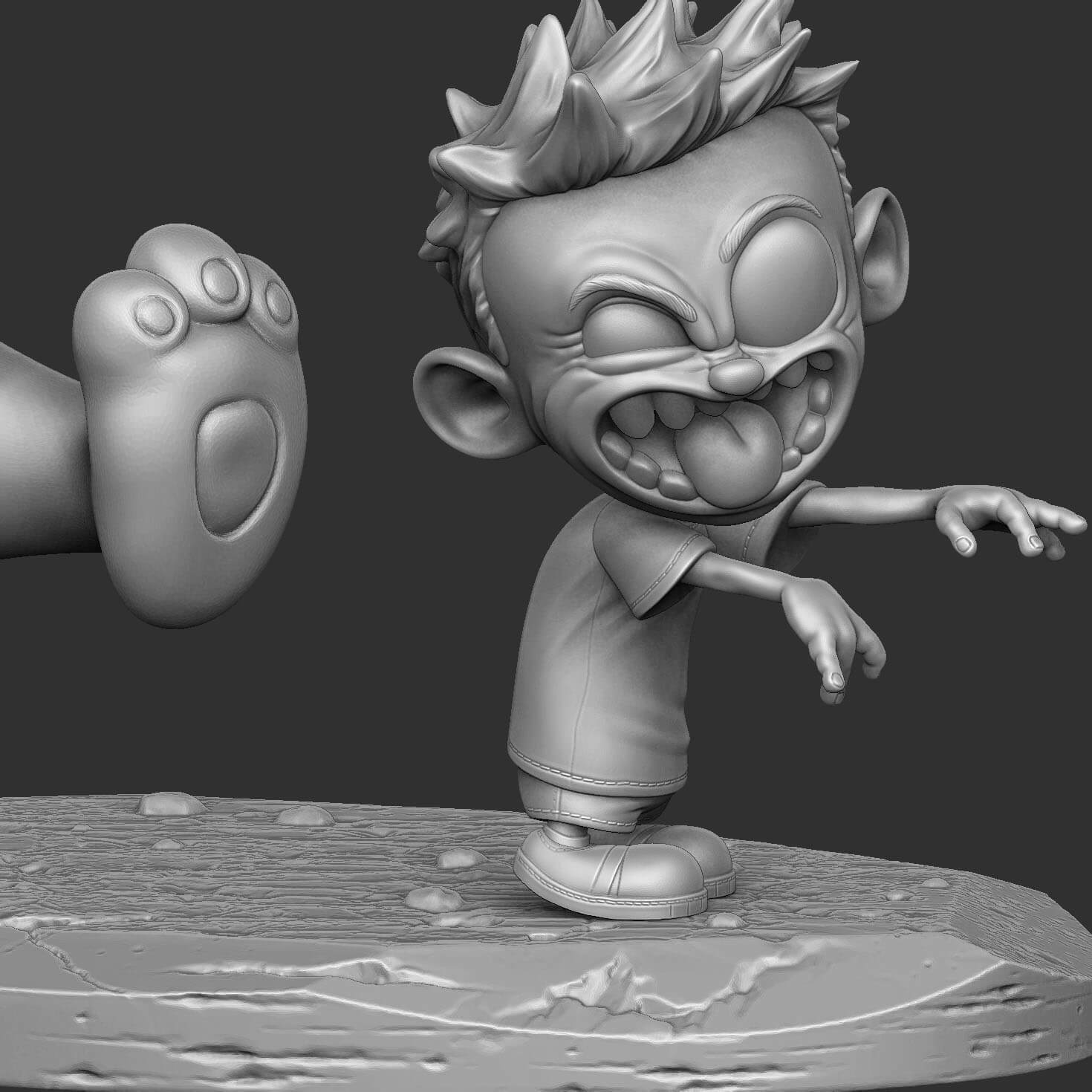 Calvin and Hobbes Zombie - 3D Model by naeem32