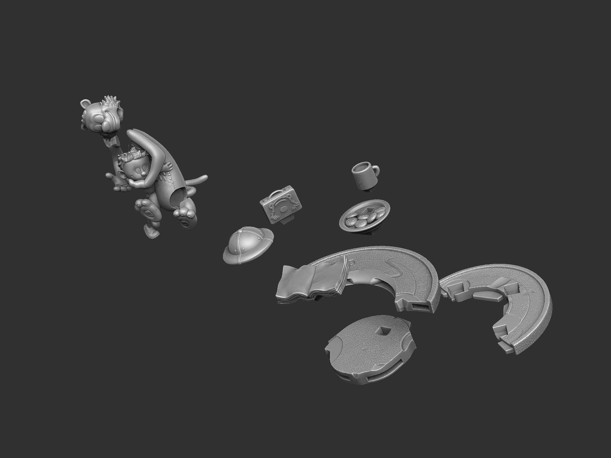 Calvin and Hobbes Hugs - 3D Print Model by naeem32