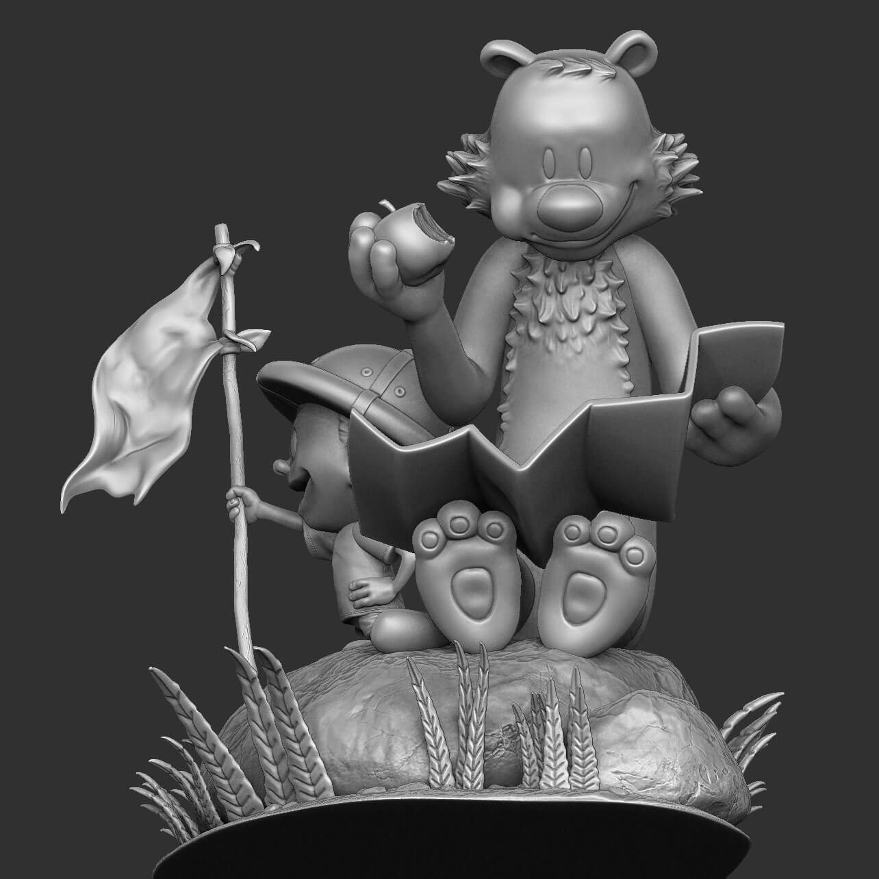 Calvin and Hobbes Travelers - 3D Model by naeem32