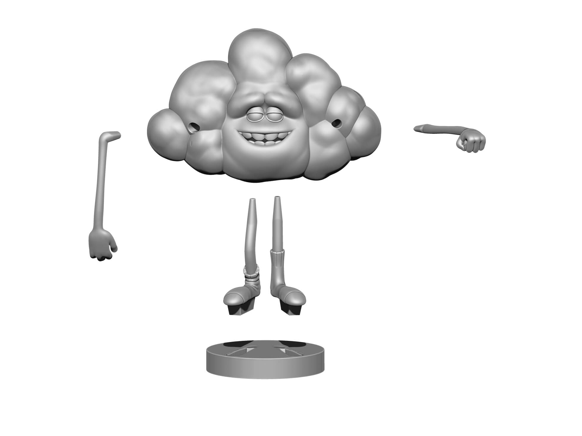 Cloud From The Cartoon "Trolls" - 3D Model by naeem32