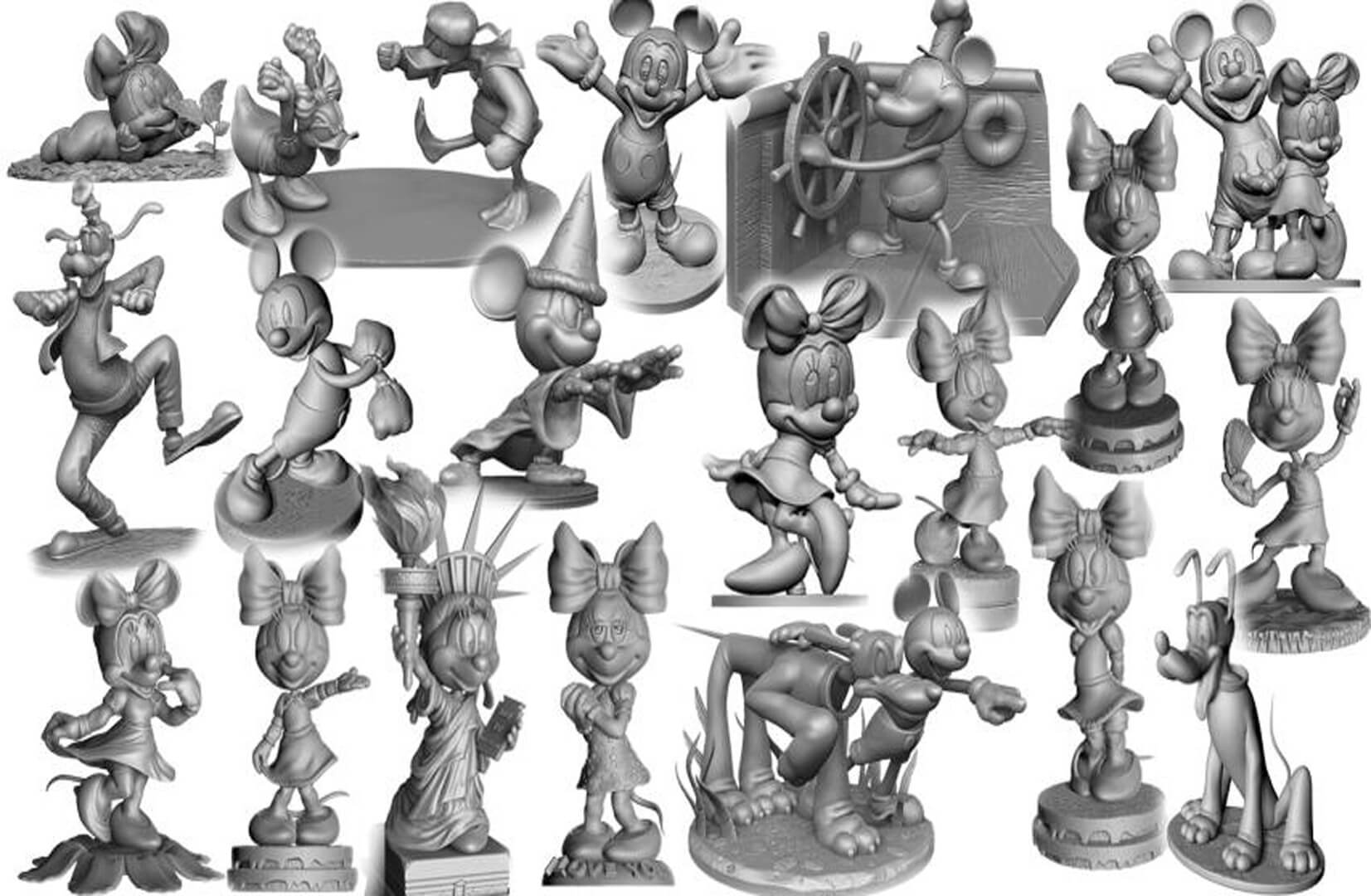 Collection Mickey and Minnie Mouse - 3D Model by naeem32