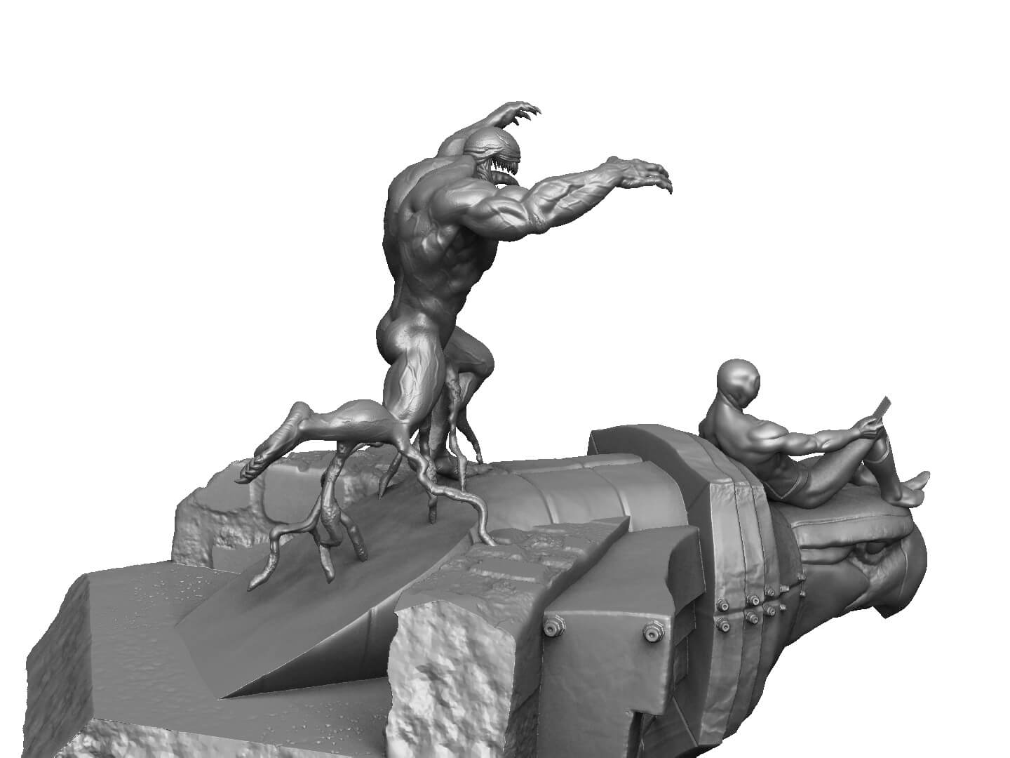 Diorama: Venom and Spider-Man 3D Model by naeem32