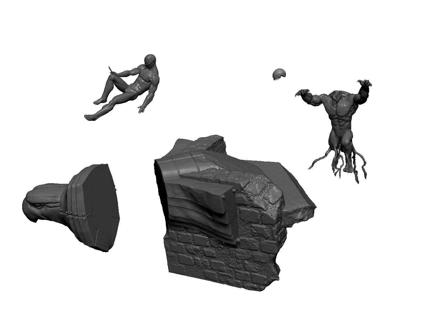 Diorama: Venom and Spider-Man 3D Model by naeem32