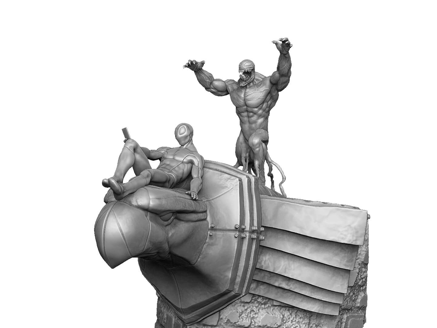 Diorama: Venom and Spider-Man 3D Model by naeem32