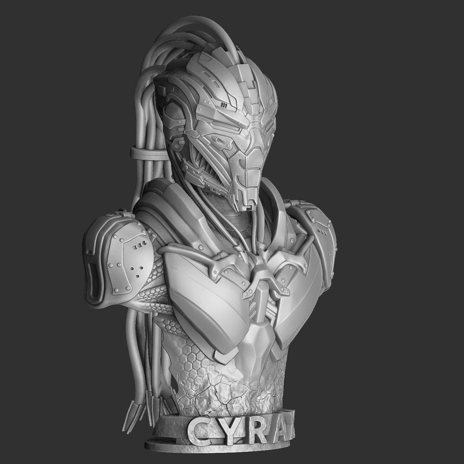 Cyrax From Mortal Kombat (Bust) - 3D Model by naeem32