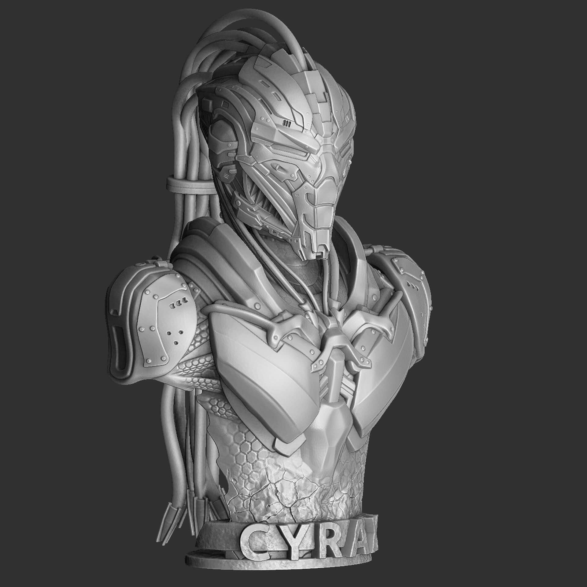 Cyrax From Mortal Kombat (Bust) - 3D Model by naeem32
