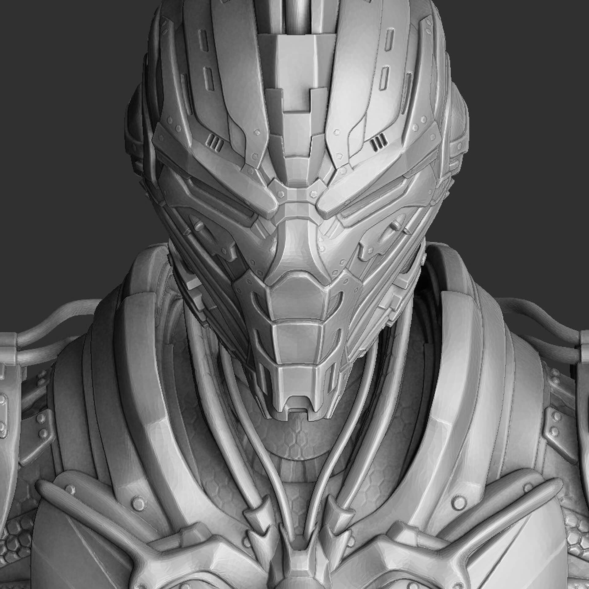 Cyrax From Mortal Kombat (Bust) - 3D Print Model by naeem32