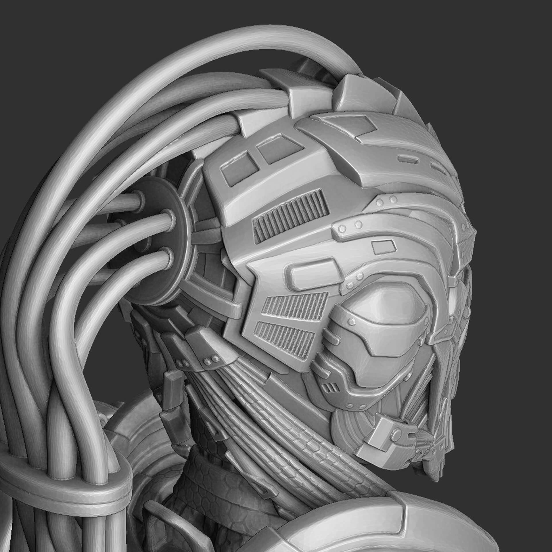 Cyrax From Mortal Kombat (Bust) - 3D Model by naeem32