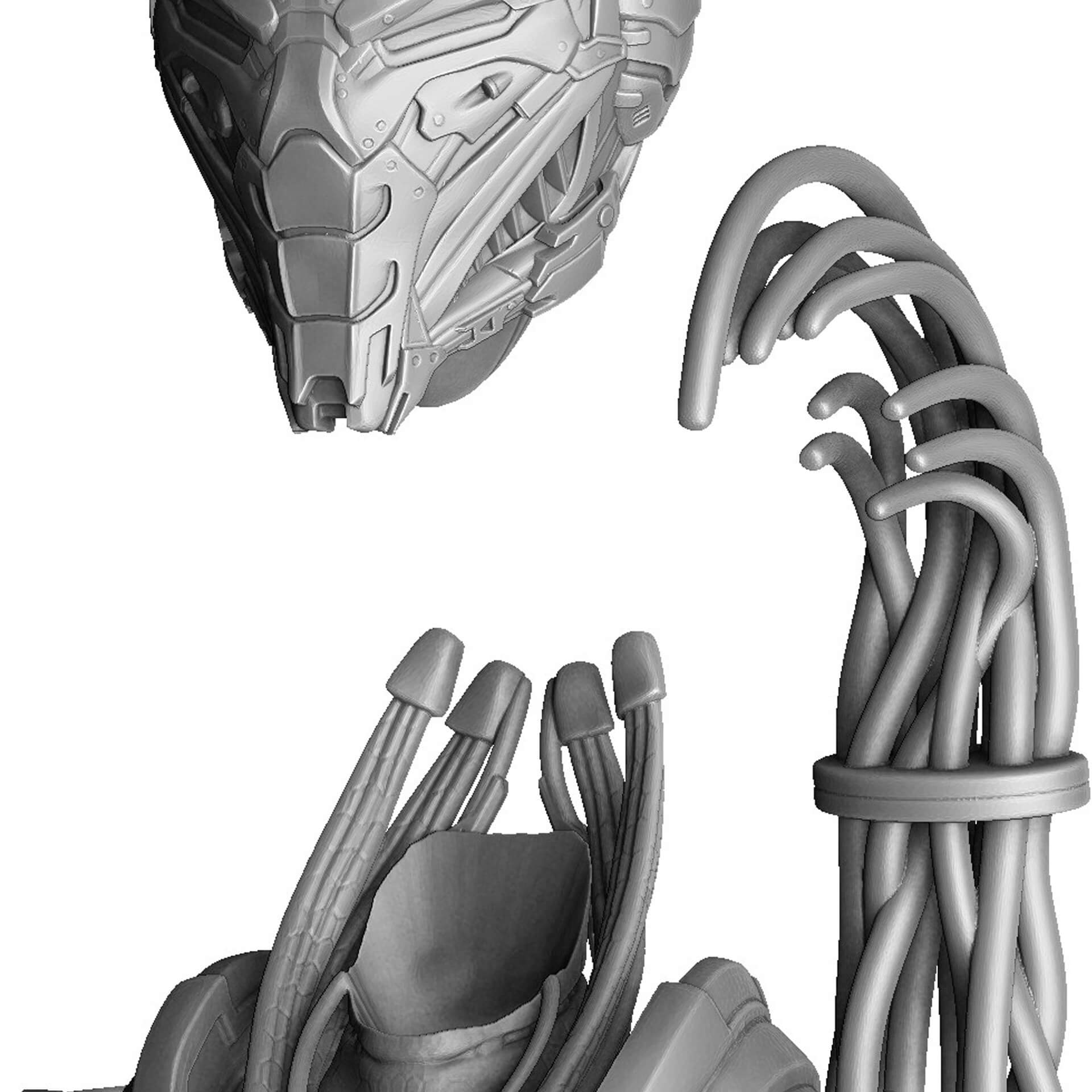 Cyrax From Mortal Kombat (Bust) - 3D Model by naeem32