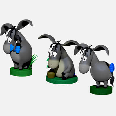 Donkey Eeyore (Winnie the Pooh) - 3D Model by naeem32
