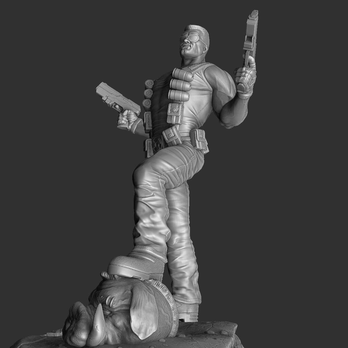 Duke Nukem With Boar's Head - 3D Model by naeem32