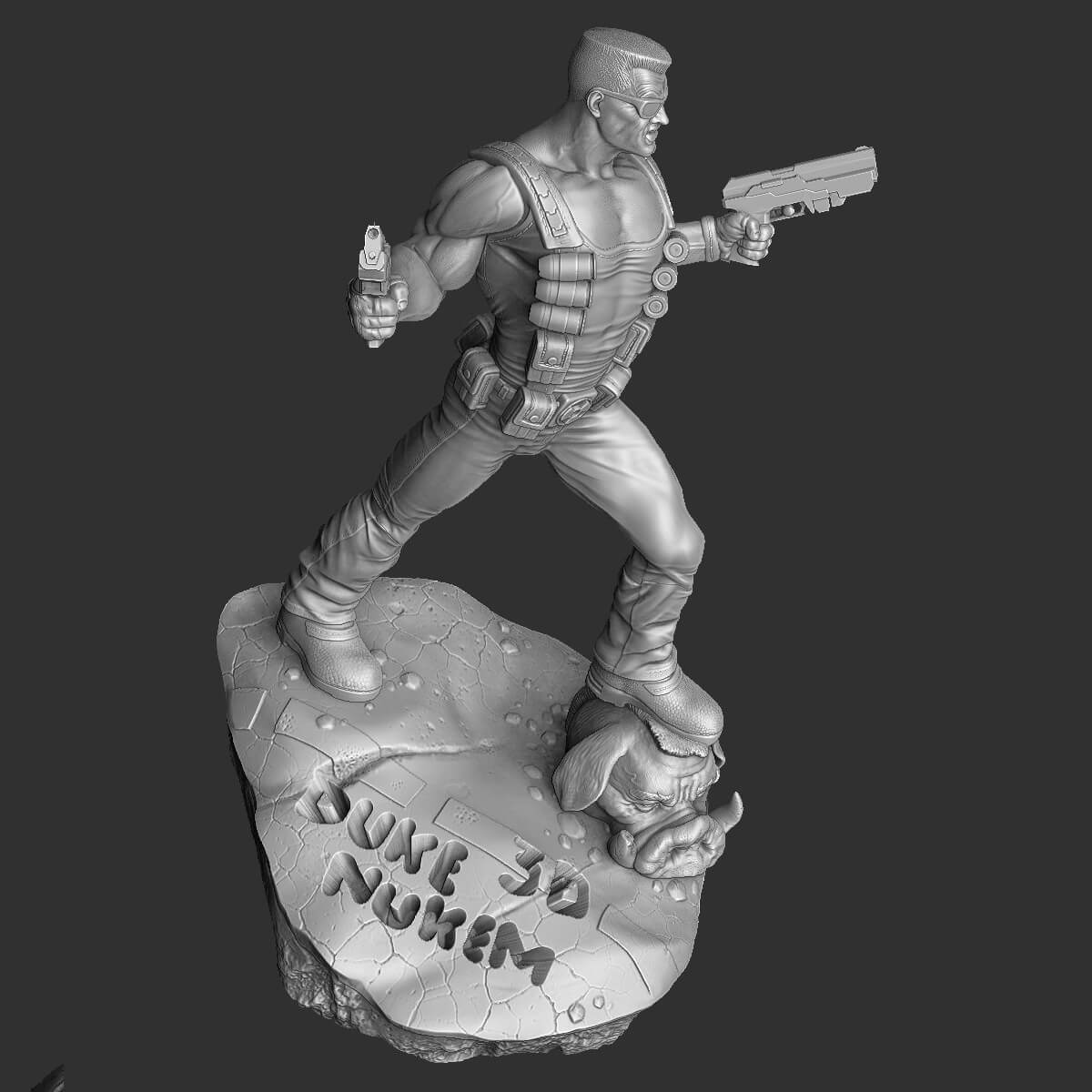 Duke Nukem With Boar's Head - 3D Model by naeem32