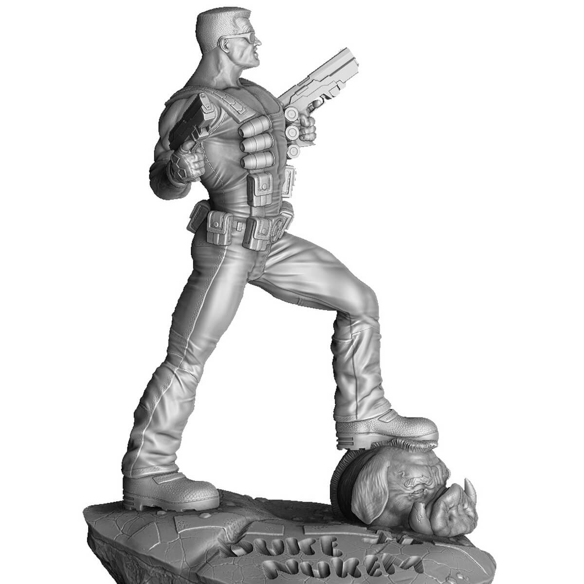 Duke Nukem With Boar's Head - 3D Model by naeem32