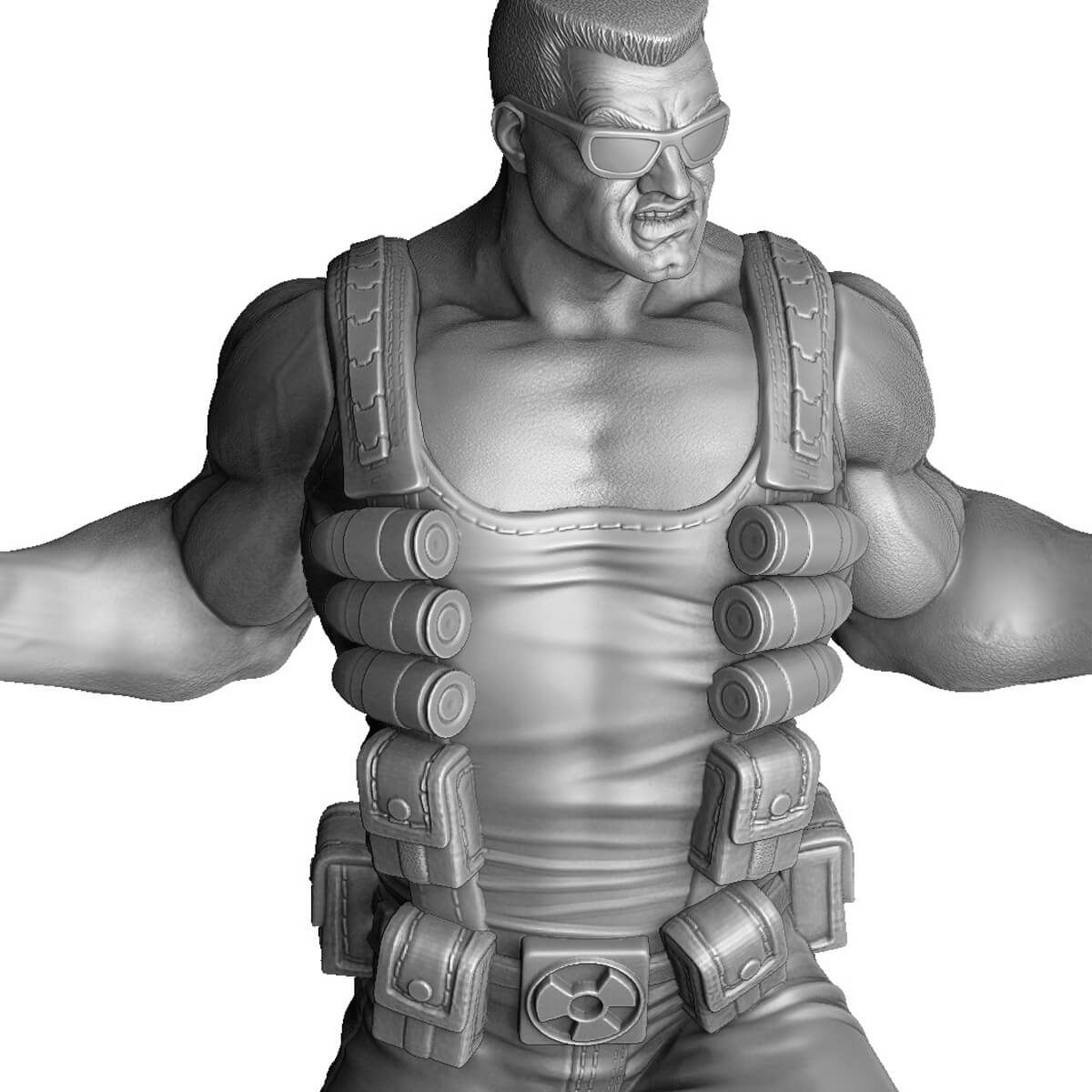 Duke Nukem With Boar's Head - 3D Model by naeem32