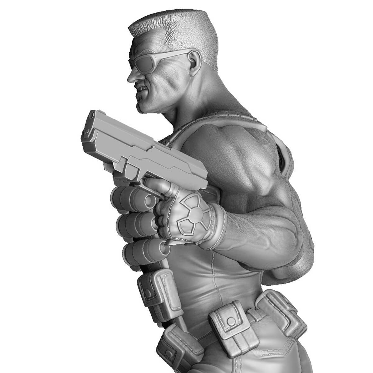 Duke Nukem With Boar's Head - 3D Model by naeem32