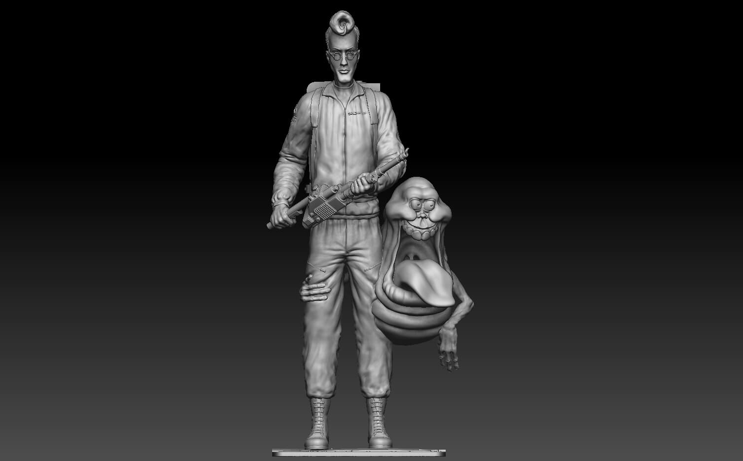 Egon Spengler and Slimer From The Movie "Ghostbusters&a - 3D Model by ...