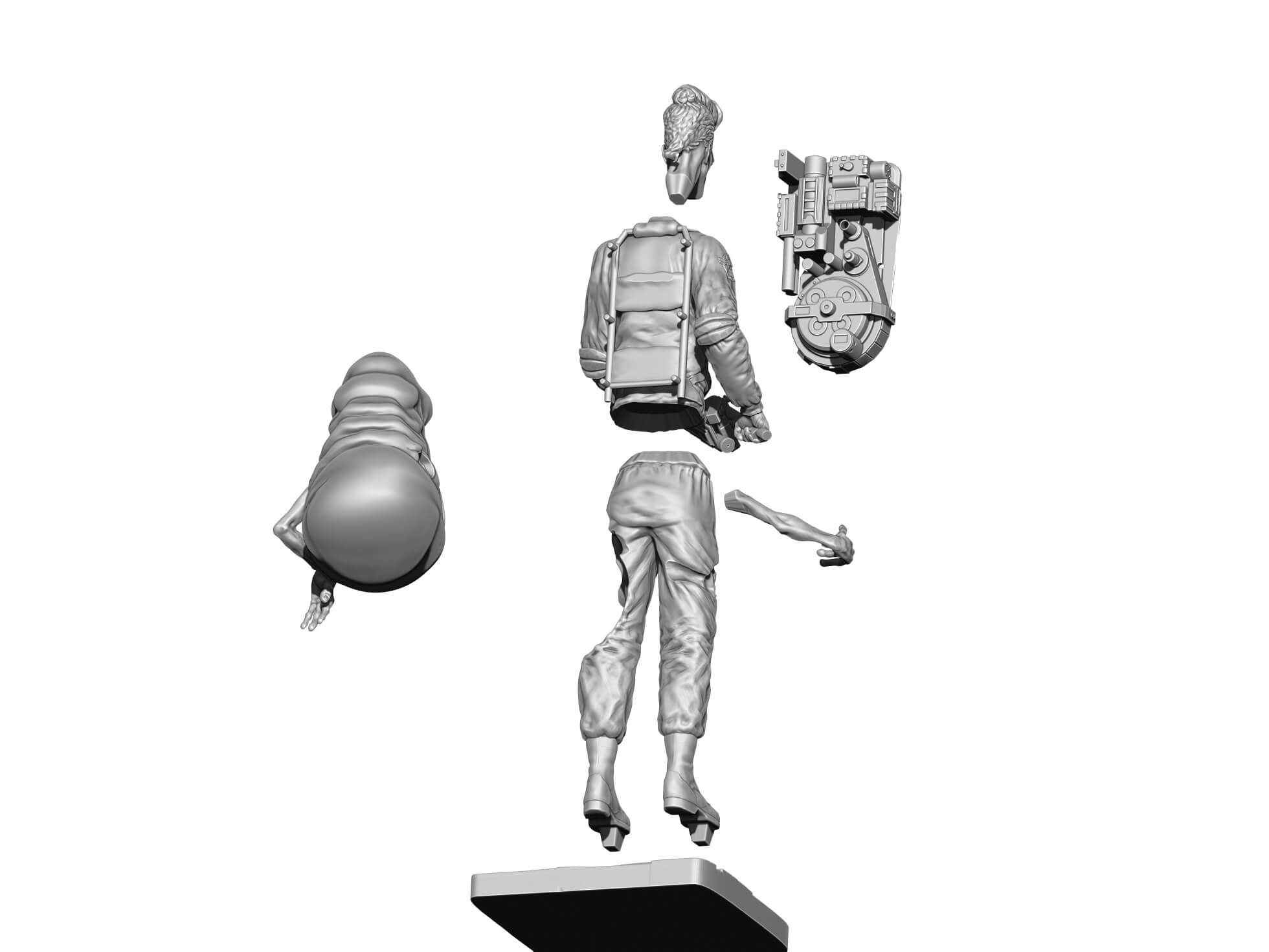 Egon Spengler and Slimer From The Movie "Ghostbusters&a - 3D Model by ...