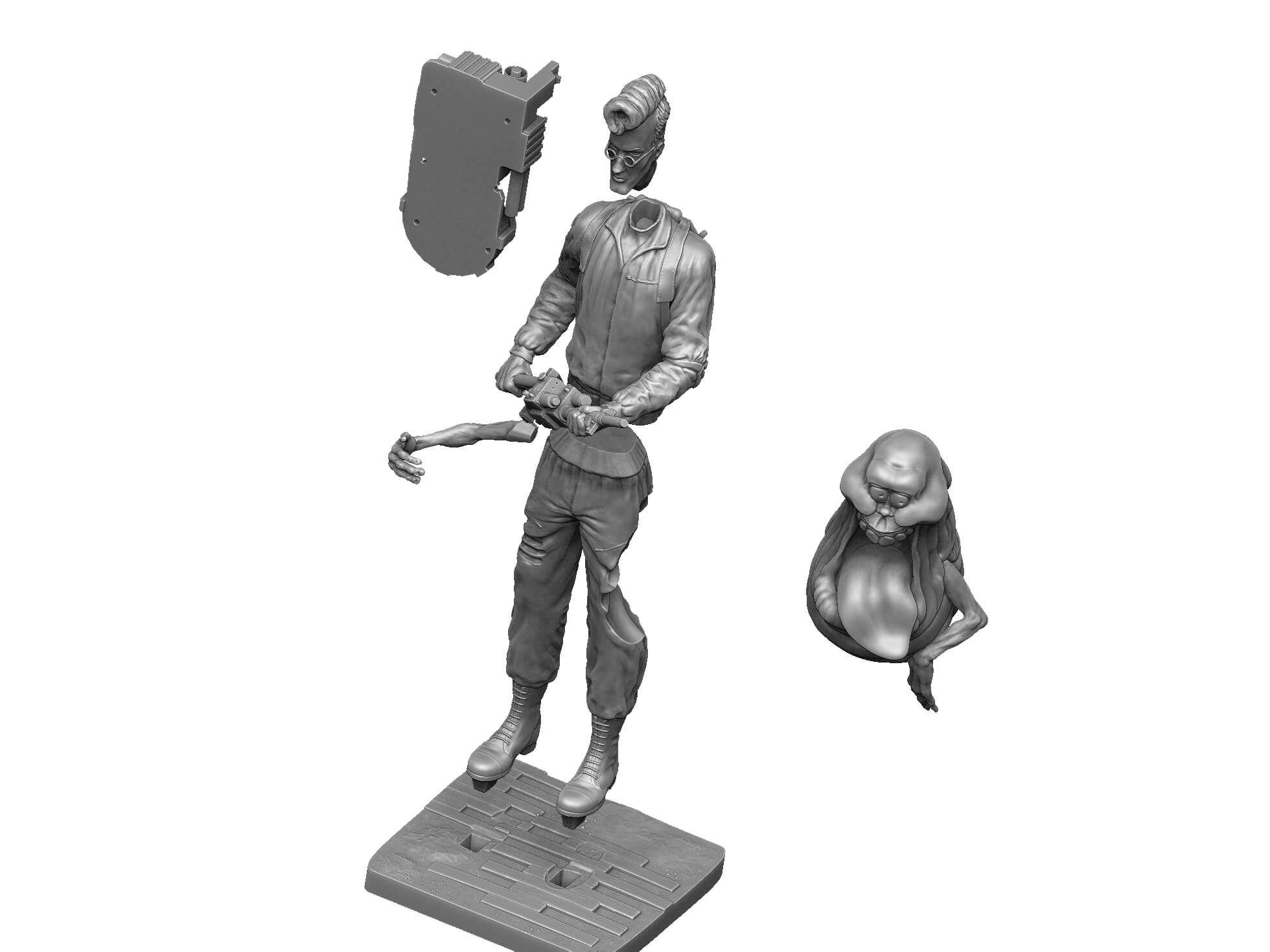Egon Spengler and Slimer From The Movie "Ghostbusters&a - 3D Model by ...