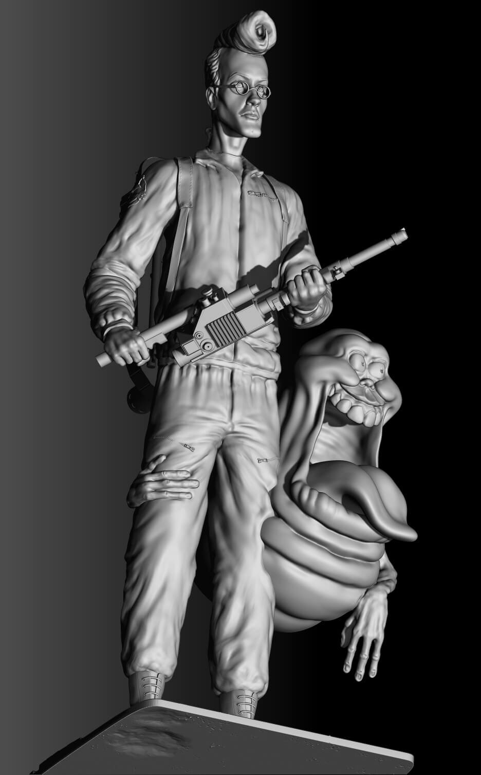 Egon Spengler and Slimer From The Movie "Ghostbusters&a - 3D Model by ...