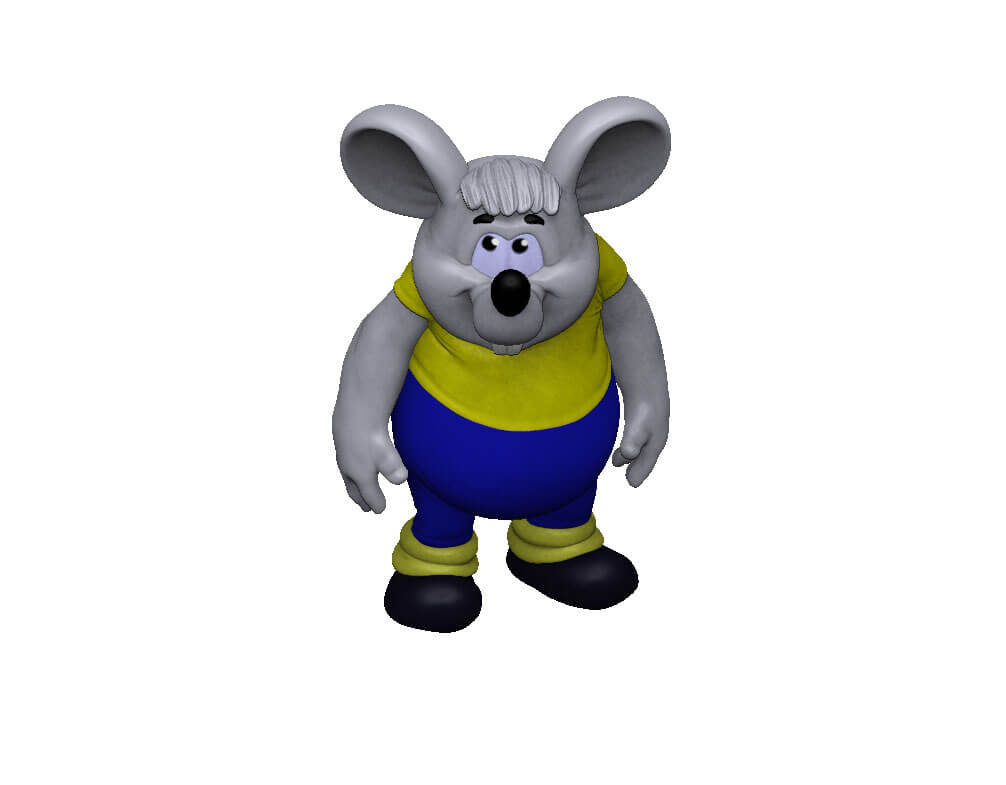 Fat Gray Mouse - 3D Model by naeem32