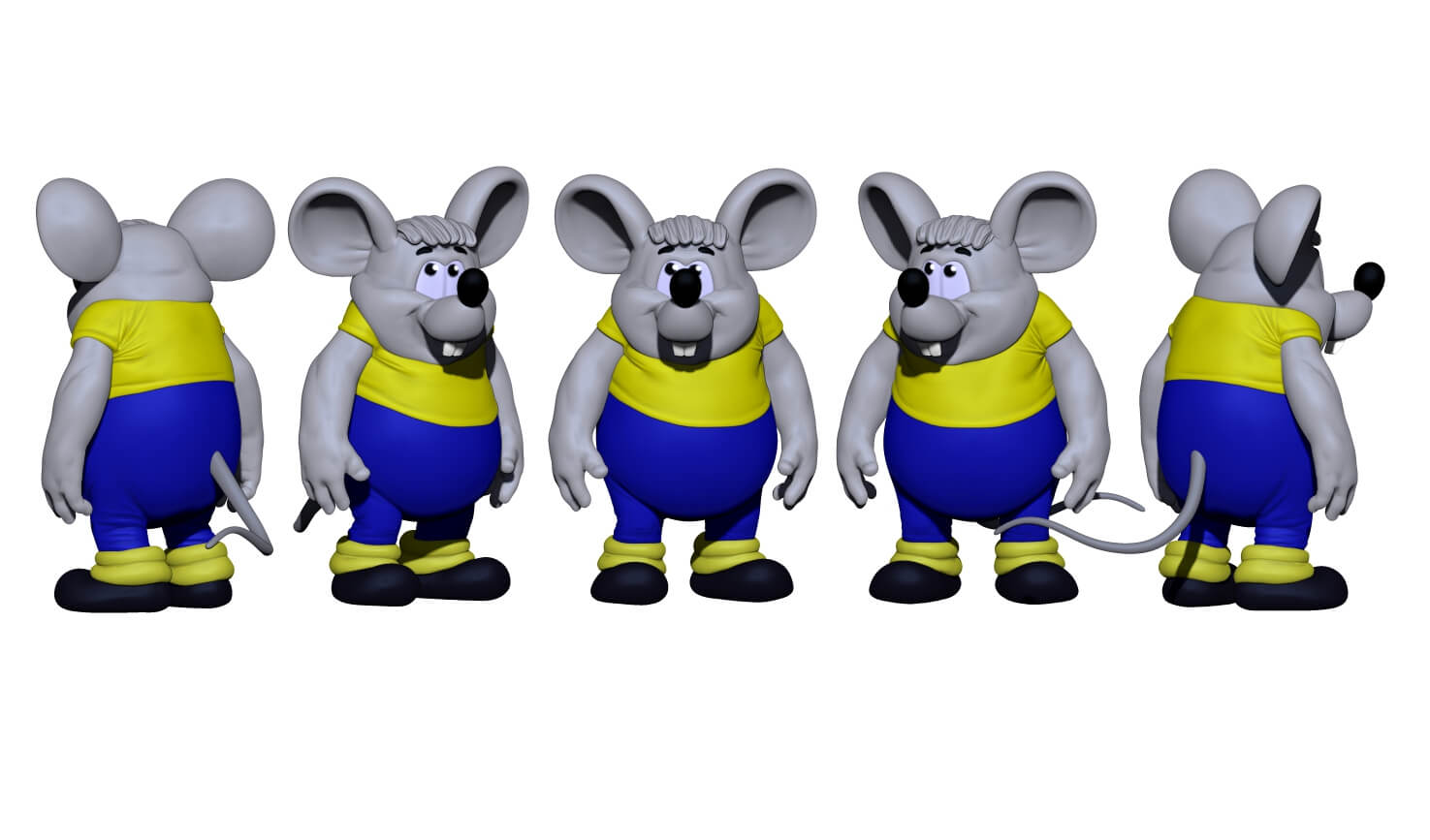 Fat Gray Mouse - 3D Model by naeem32