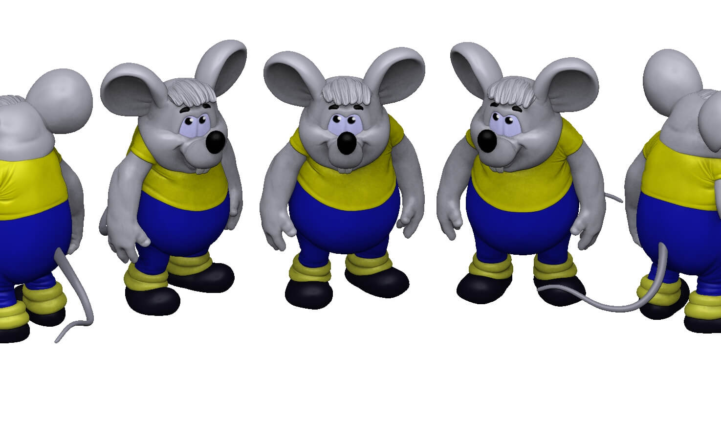 Fat Gray Mouse - 3D Model by naeem32