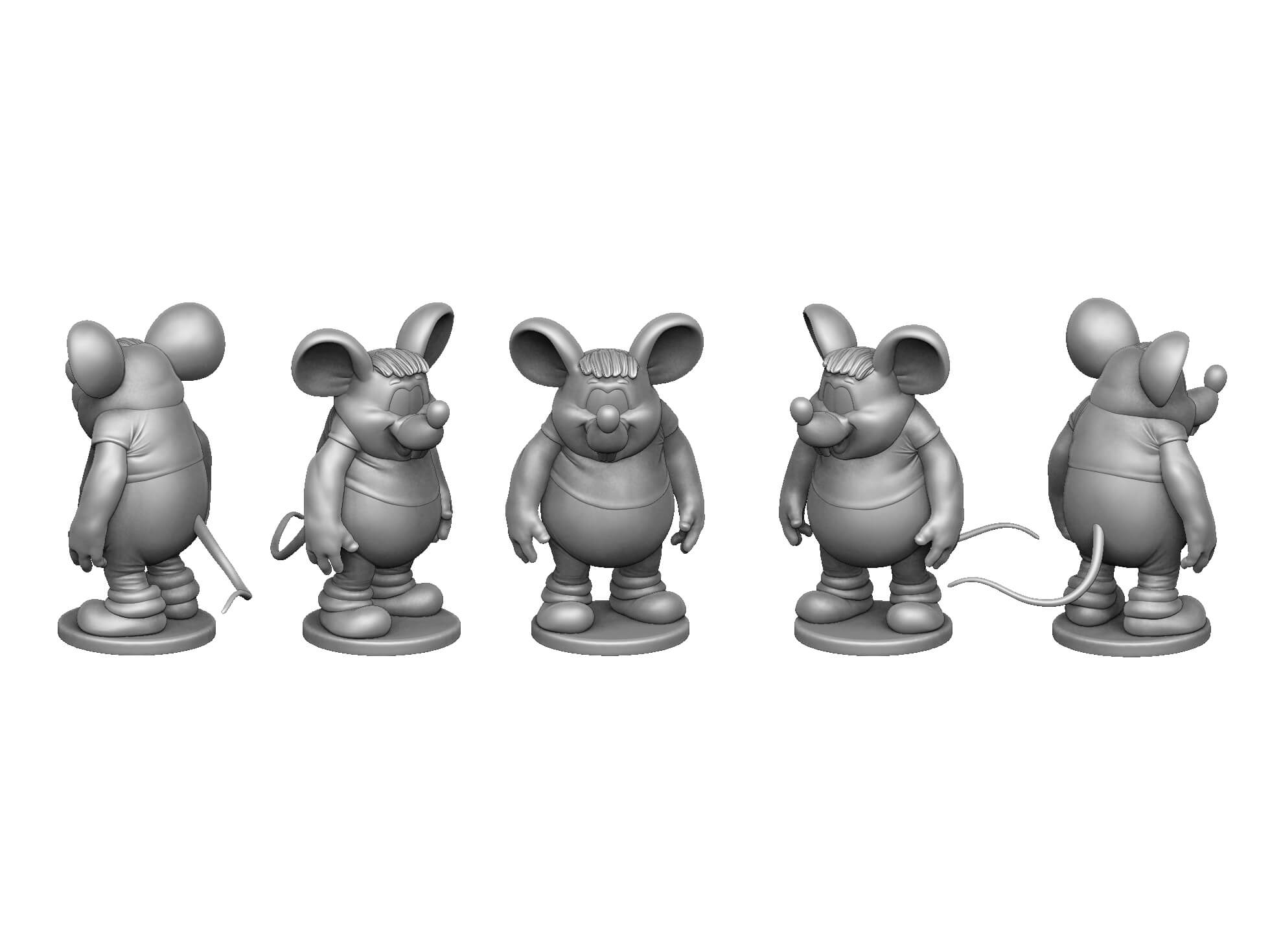 Fat Gray Mouse - 3D Model by naeem32
