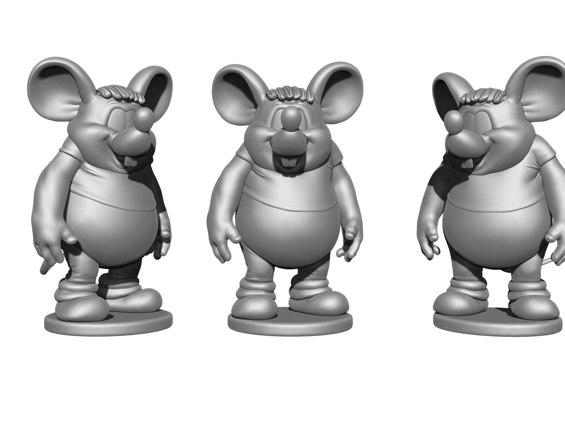 Fat Gray Mouse - 3D Model by naeem32