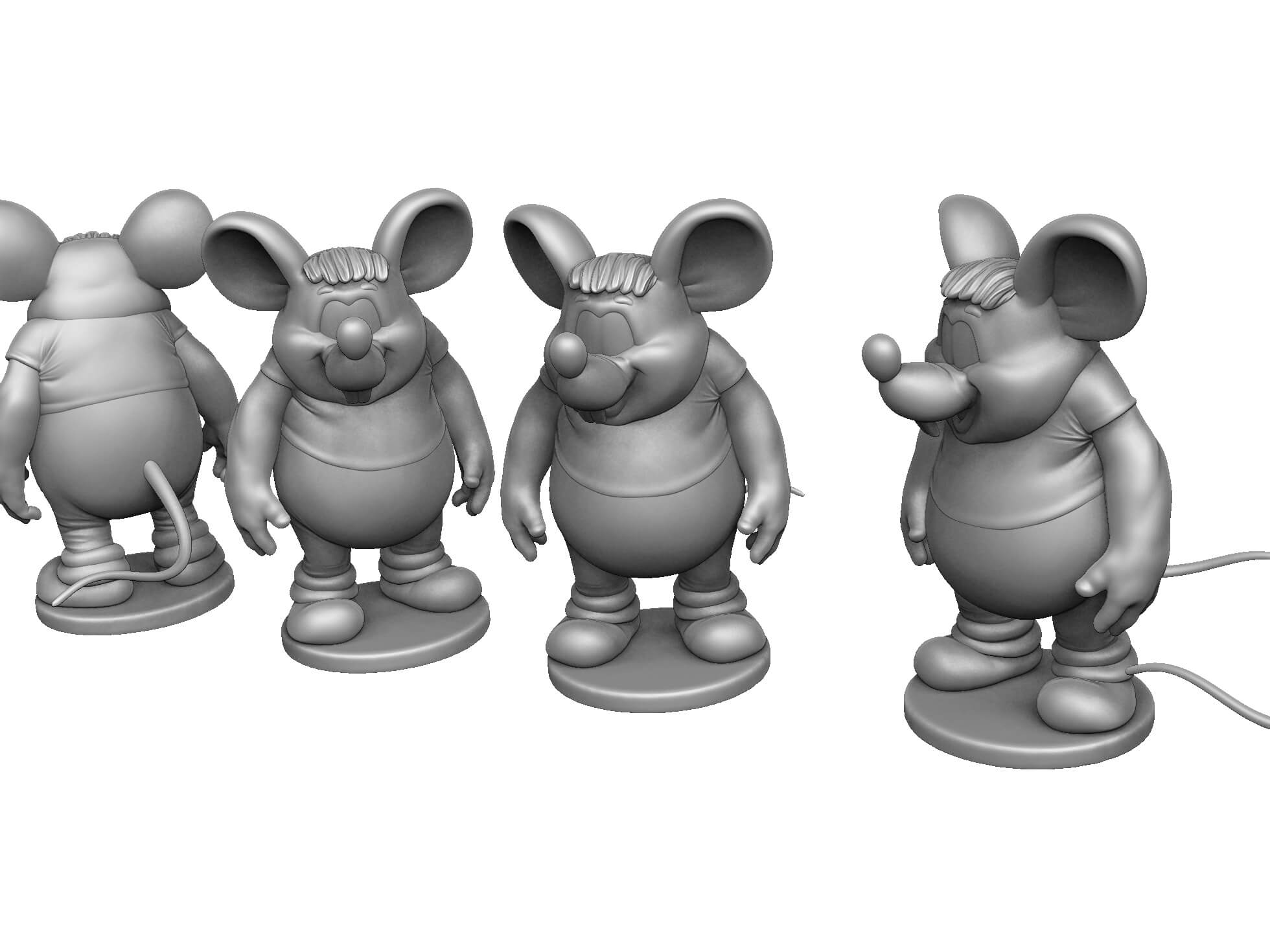 Fat Gray Mouse - 3D Model by naeem32