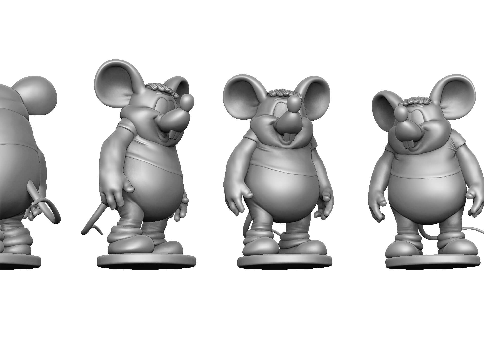 Fat Gray Mouse - 3D Model by naeem32