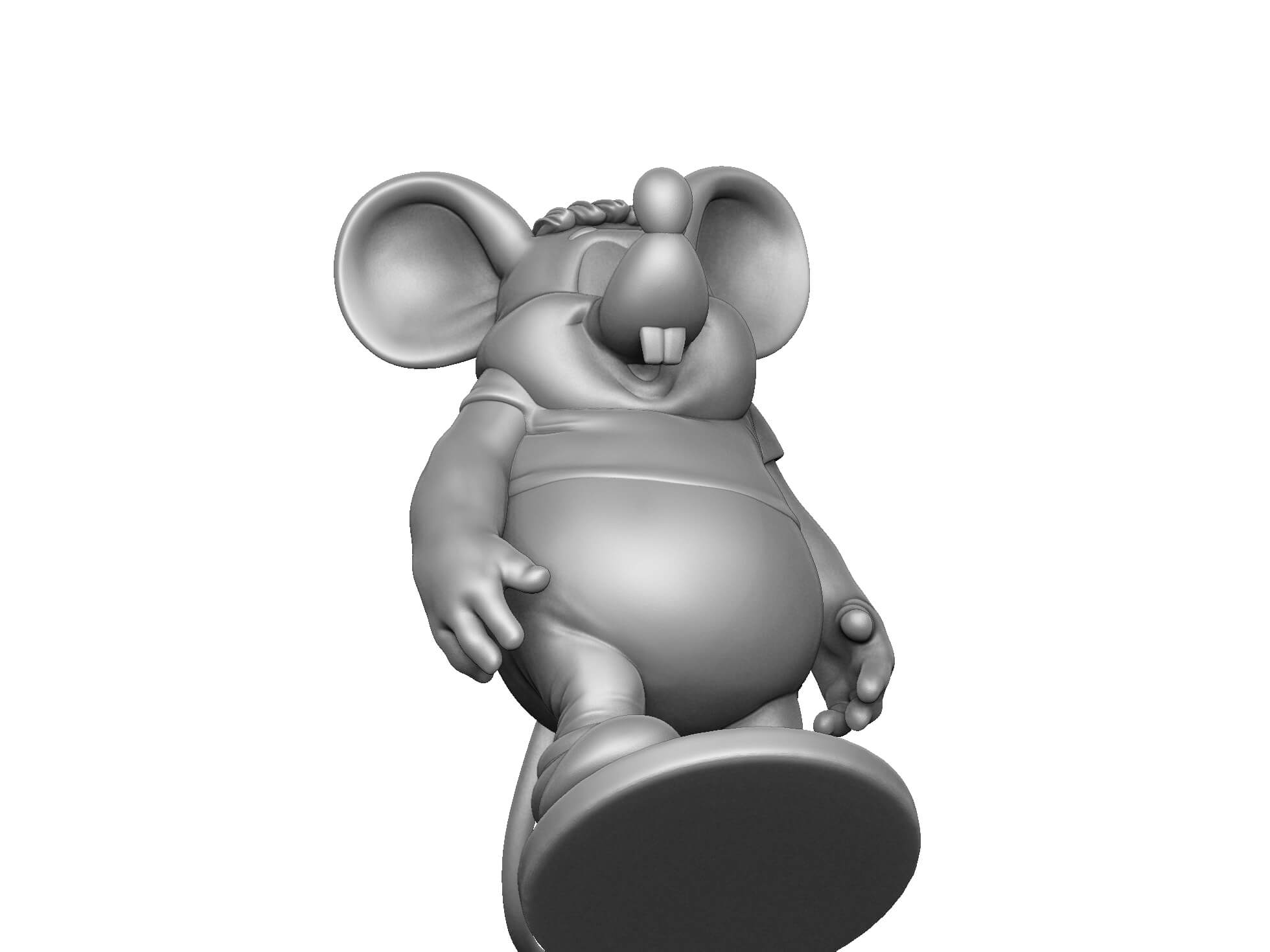 Fat Gray Mouse - 3D Model by naeem32