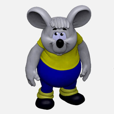 Fat Gray Mouse - 3D Model by naeem32