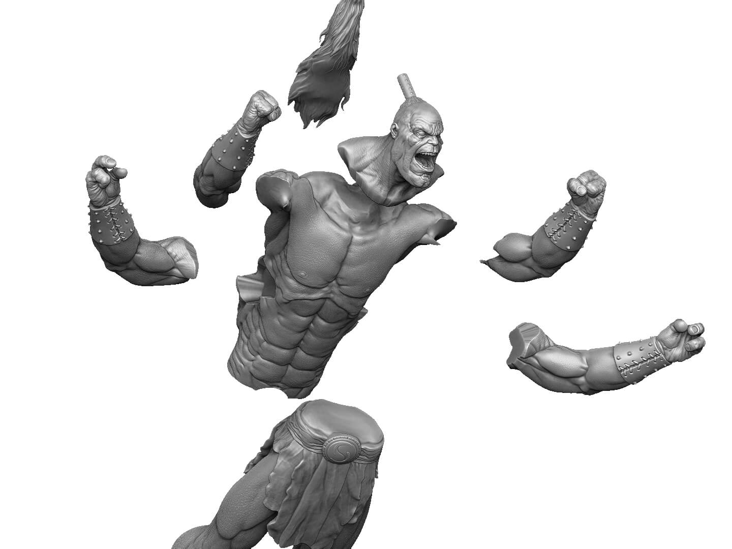 Goro Screams 1995 (Mortal Kombat) - 3D Model by naeem32