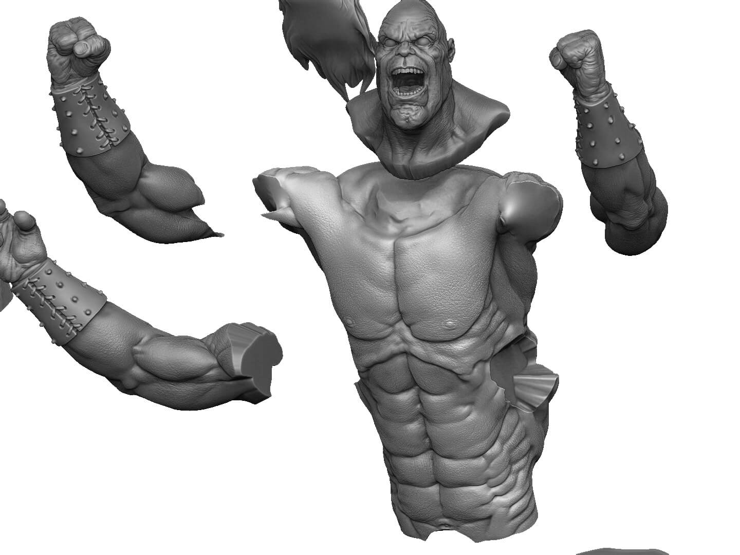 Goro Screams 1995 (Mortal Kombat) - 3D Model by naeem32