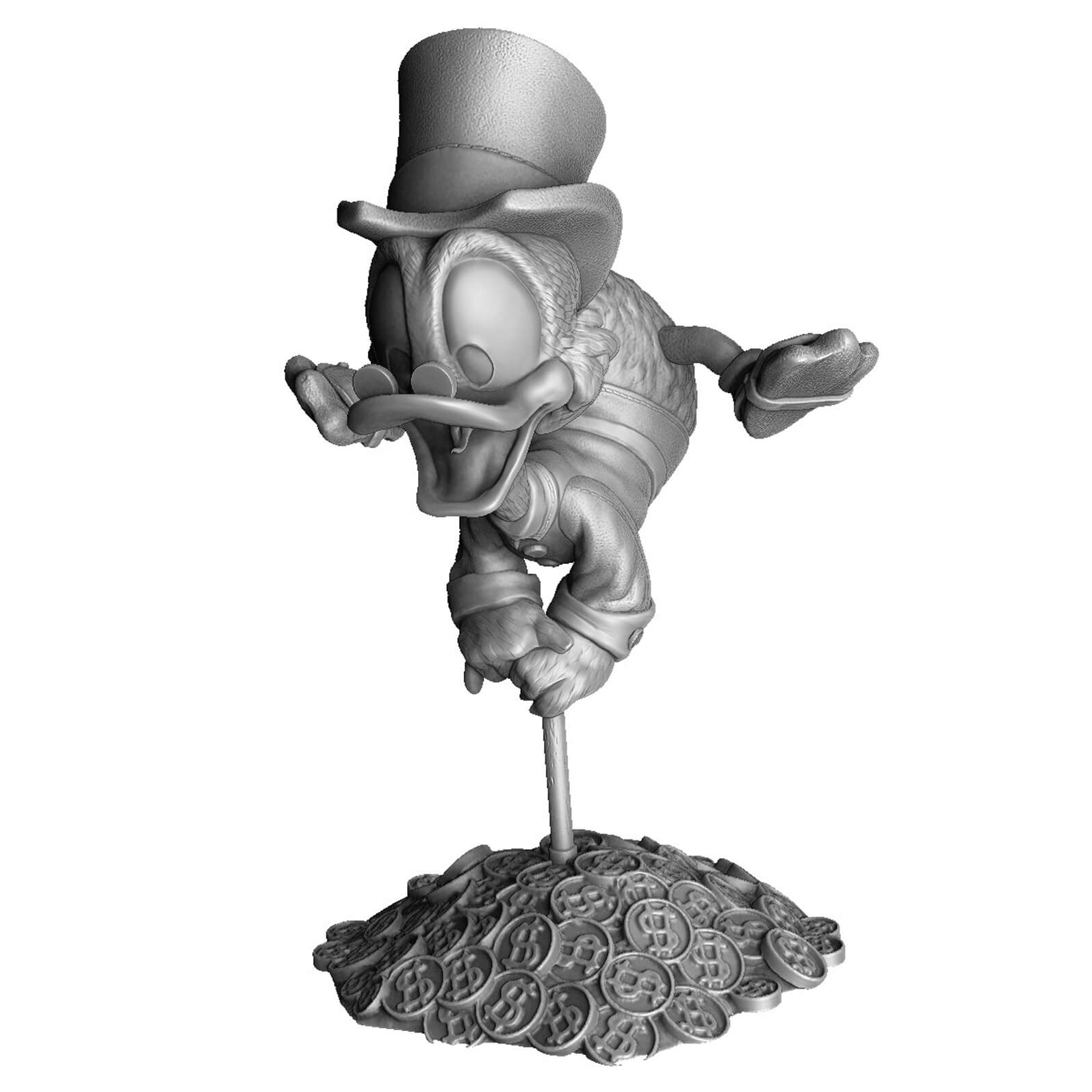 Happy Scrooge Mcduck - 3D Model by naeem32