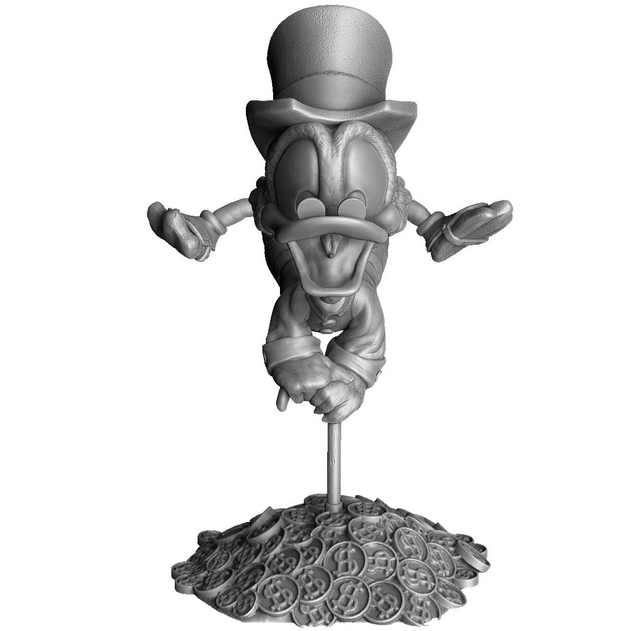 Happy Scrooge Mcduck - 3D Model by naeem32