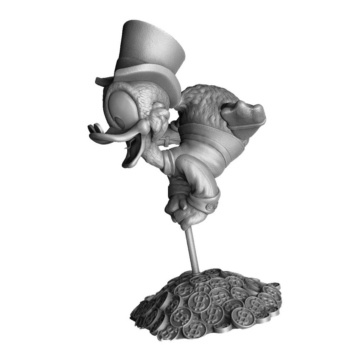 Happy Scrooge Mcduck - 3D Model by naeem32