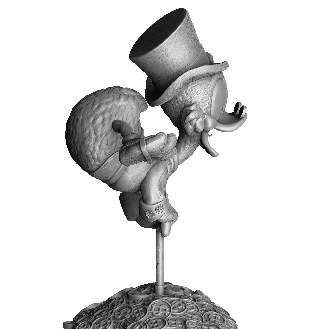 Happy Scrooge Mcduck - 3D Model by naeem32