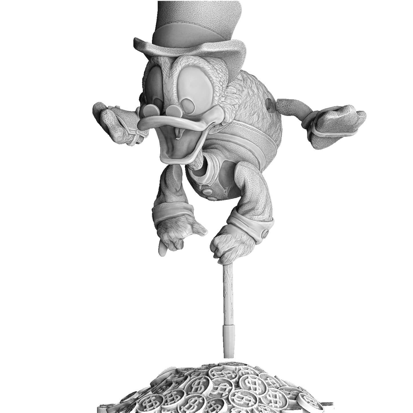 Happy Scrooge Mcduck - 3D Model by naeem32