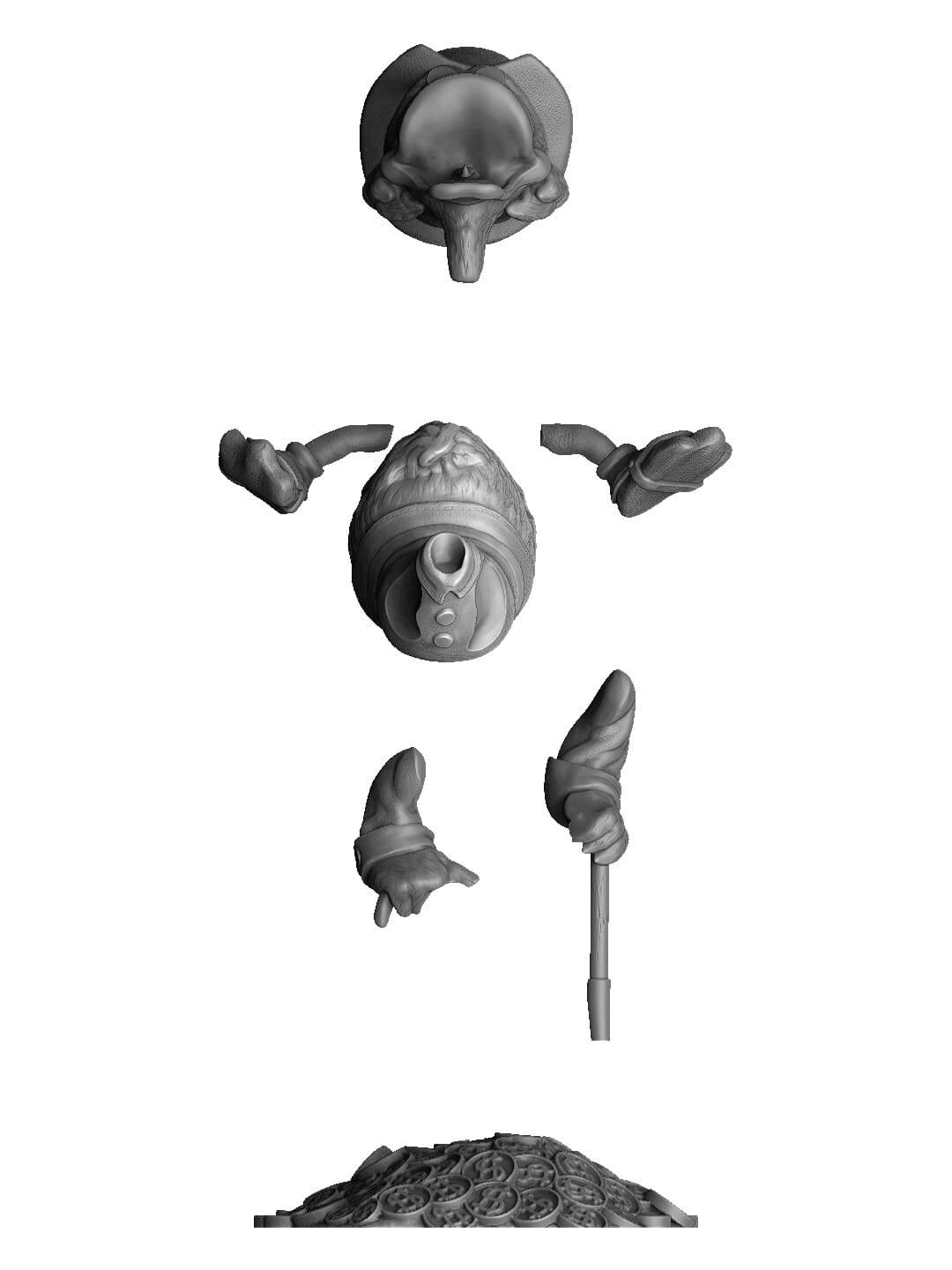 Happy Scrooge Mcduck - 3D Model by naeem32