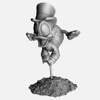 Happy Scrooge Mcduck - 3D Model by naeem32