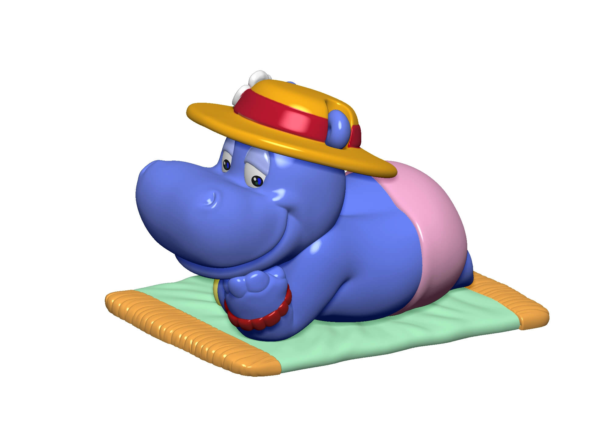 Hippos Babsi Baby Kindersurprise 1992 - 3D Model by naeem32