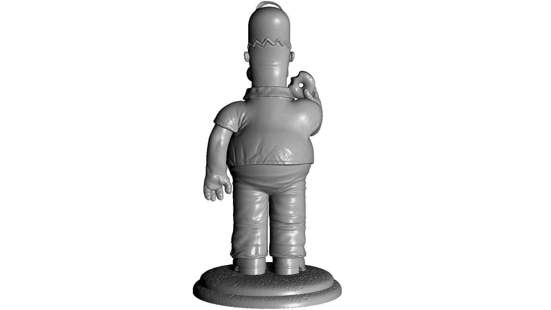 Homer Simpson for 3D Printing by naeem32